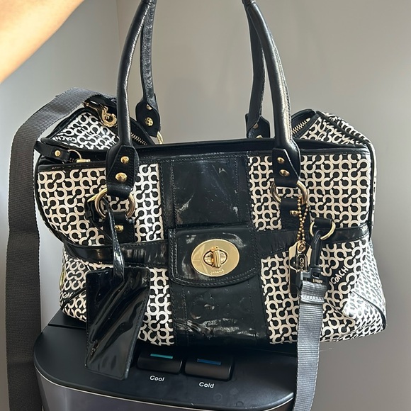 Coach | Dog | Authentic Coach Penelope Black White Dog Pet Carrier Rare ...